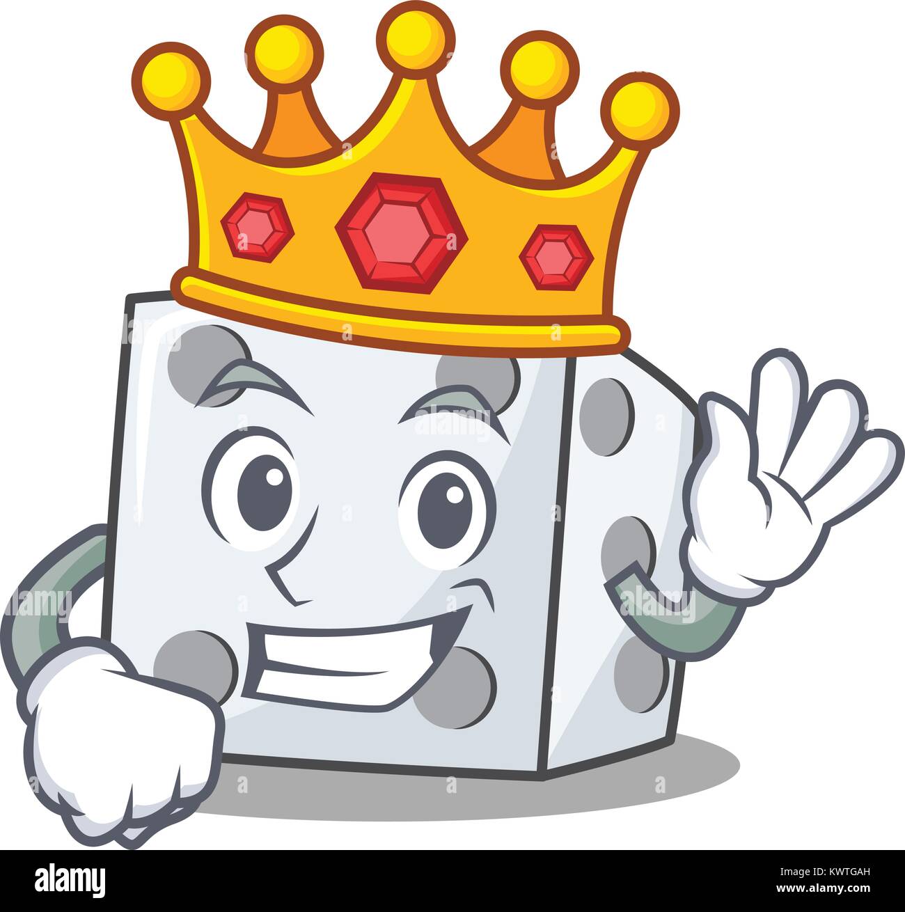 King dice character cartoon style Stock Vector Image & Art - Alamy