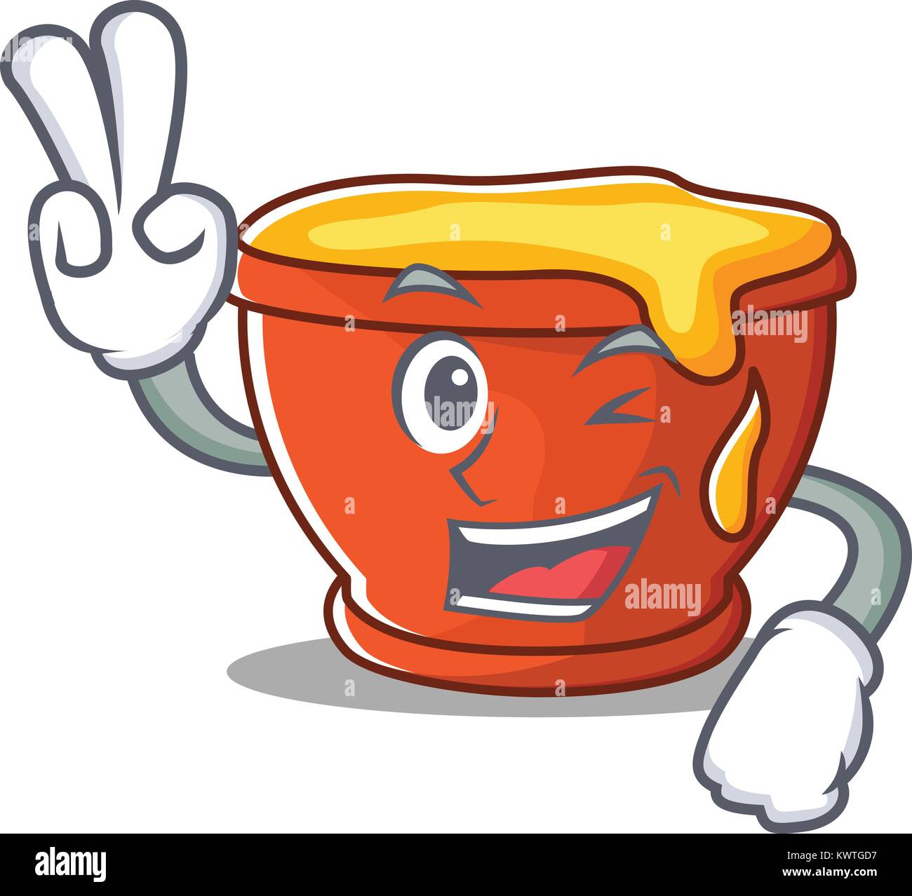 Two finger honey character cartoon style Stock Vector Image & Art - Alamy