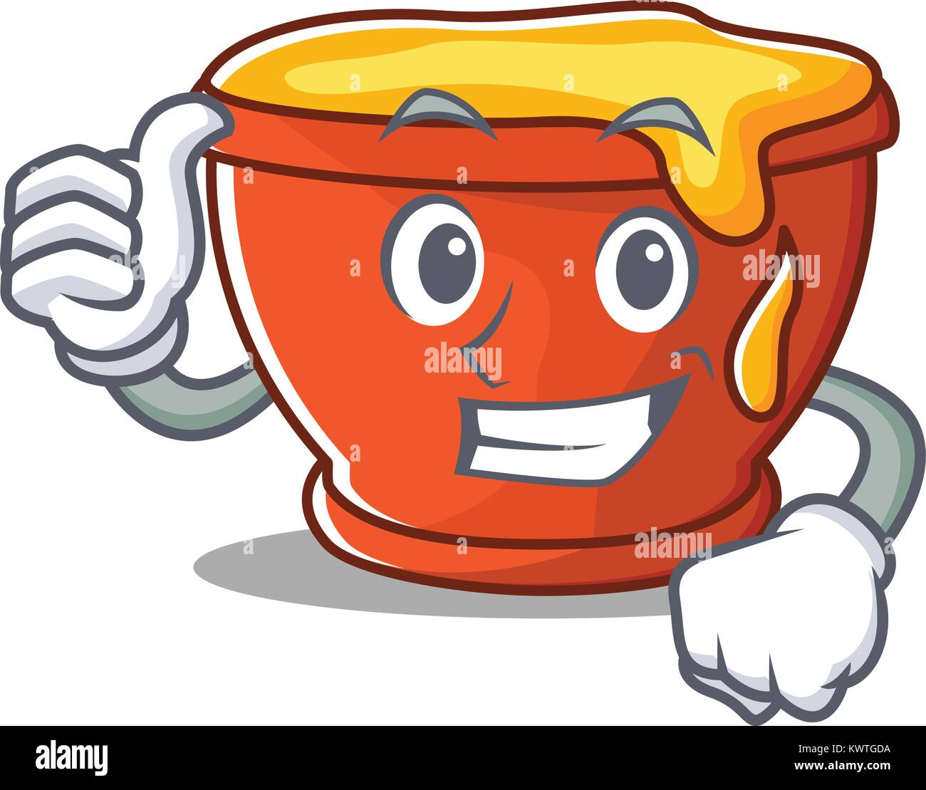 Thumbs up honey character cartoon style Stock Vector Image & Art - Alamy