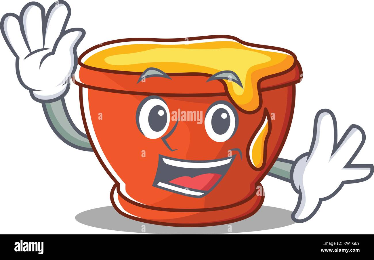 Waving honey character cartoon style Stock Vector Image & Art - Alamy