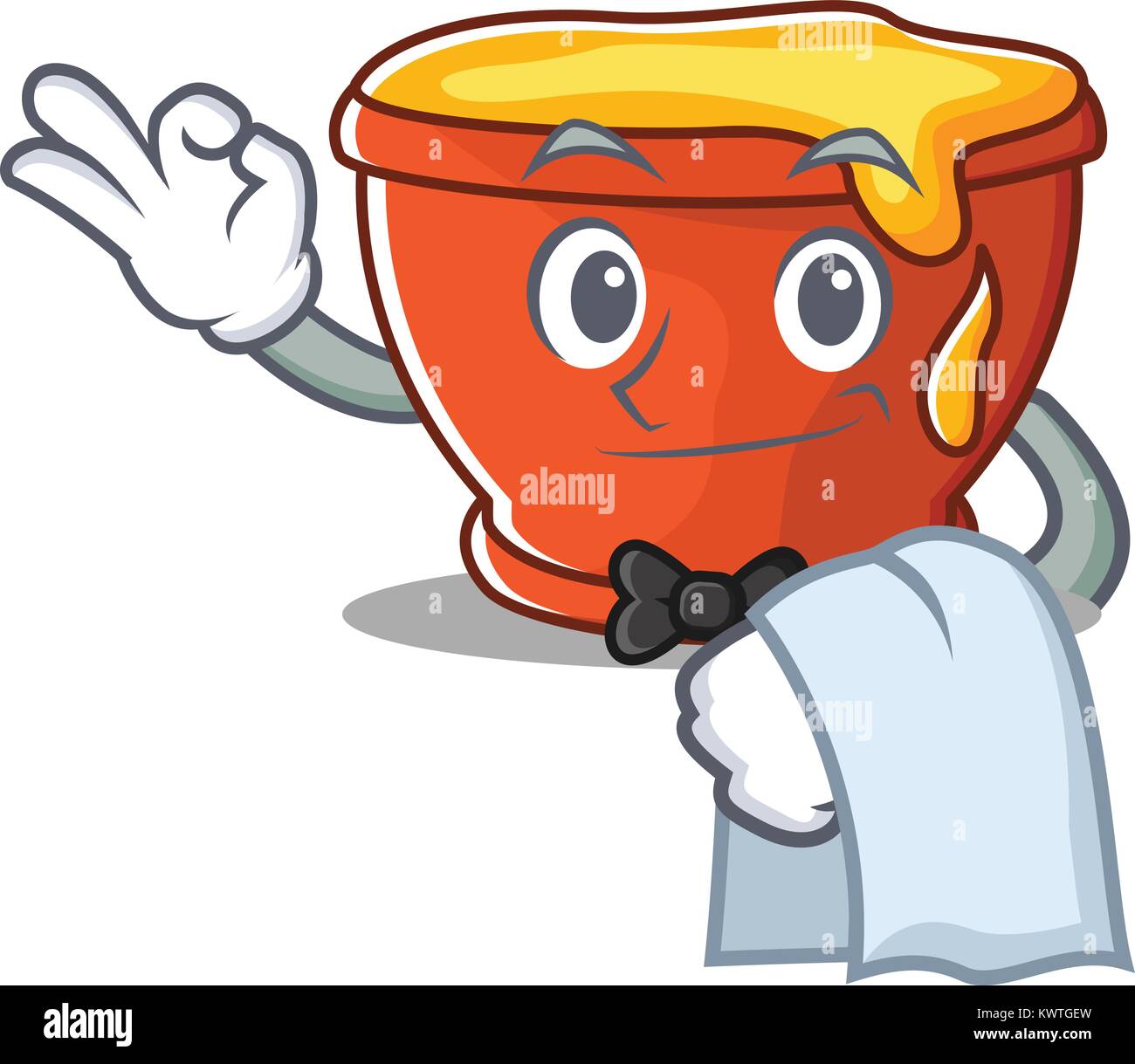 Waiter honey character cartoon style Stock Vector Image & Art - Alamy
