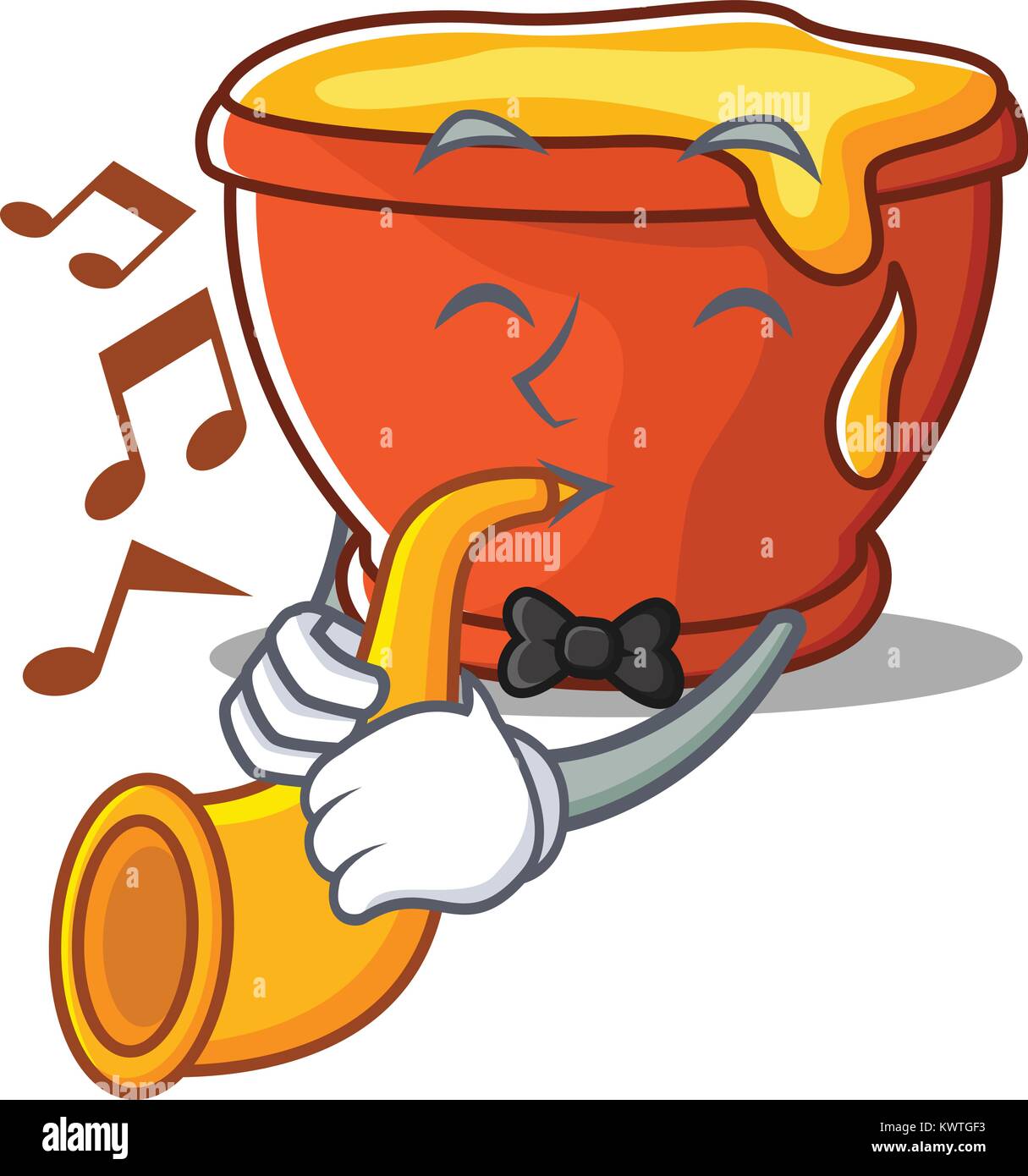 With trumpet honey character cartoon style Stock Vector Image & Art - Alamy