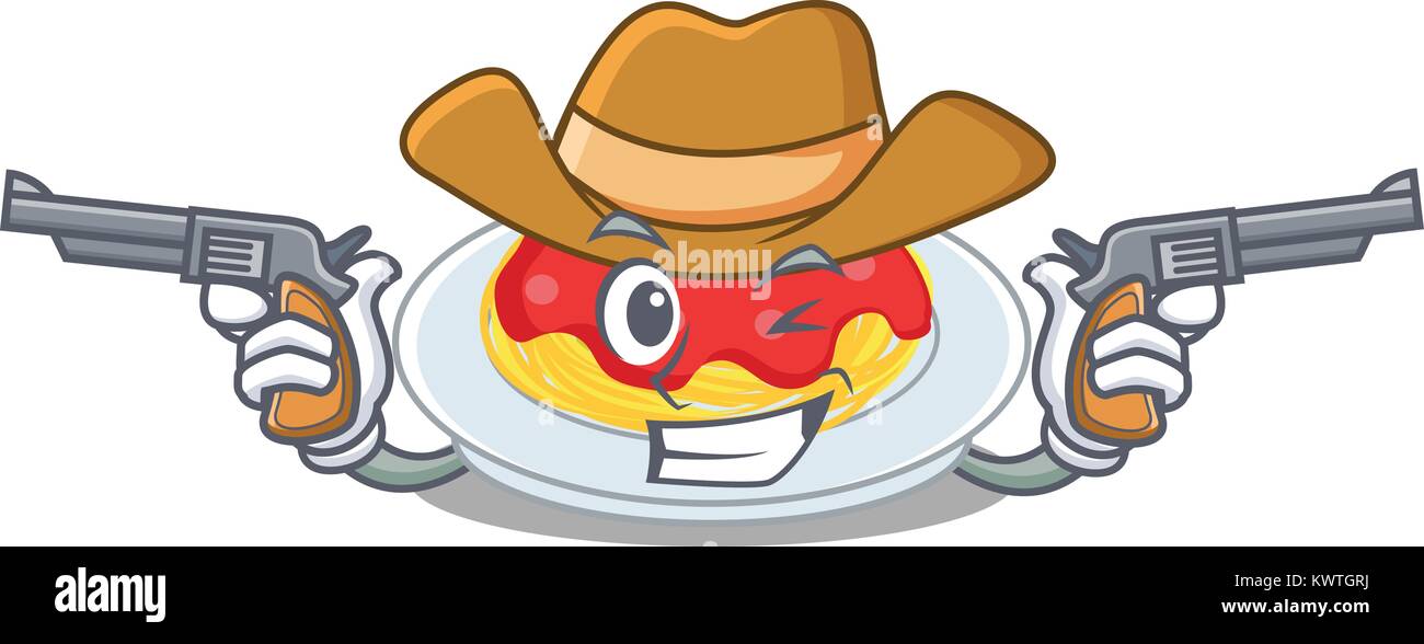 Cowboy spaghetti character cartoon style Stock Vector Image & Art - Alamy