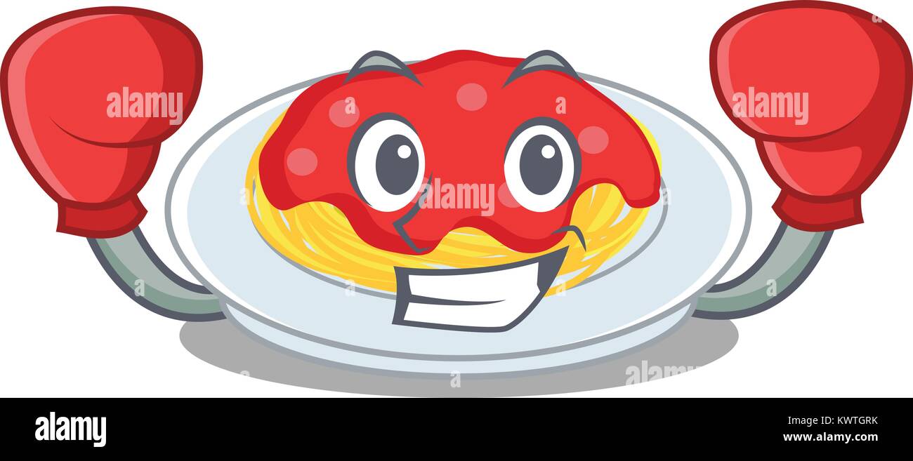 Boxing spaghetti character cartoon style Stock Vector Image & Art - Alamy