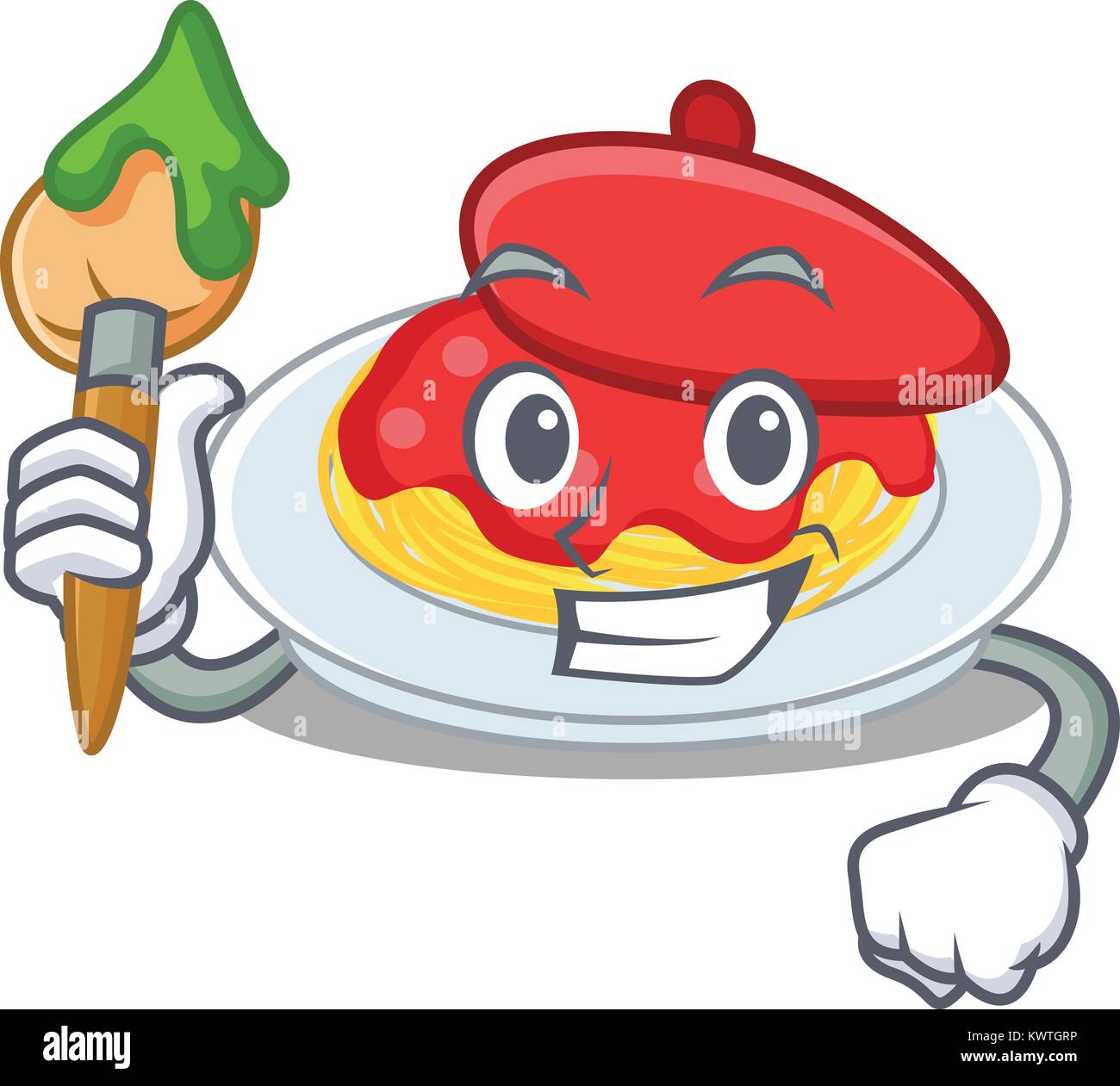 Artist spaghetti character cartoon style Stock Vector Image & Art - Alamy