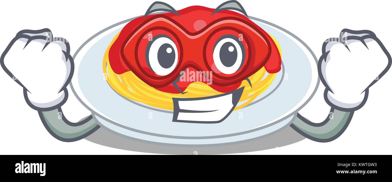 Super hero spaghetti character cartoon style Stock Vector Image & Art ...