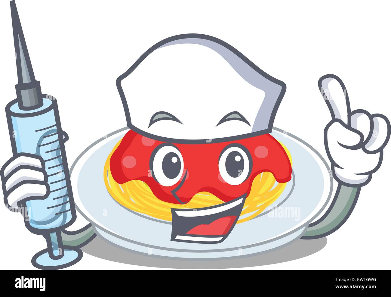 Nurse spaghetti character cartoon style Stock Vector Image & Art - Alamy