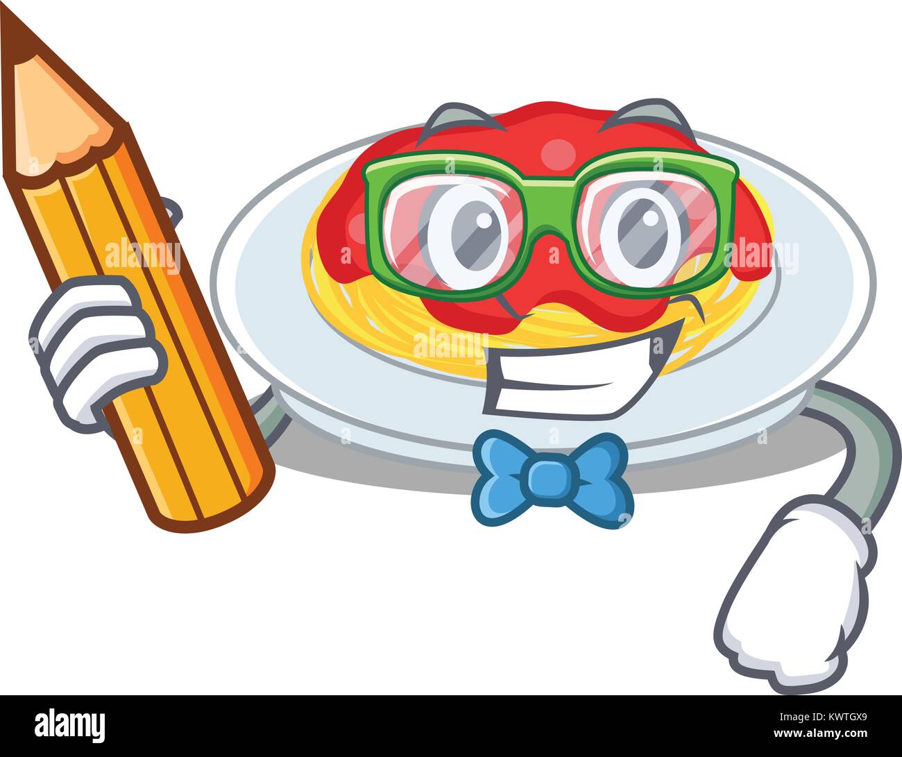 Student spaghetti character cartoon style Stock Vector Image & Art - Alamy
