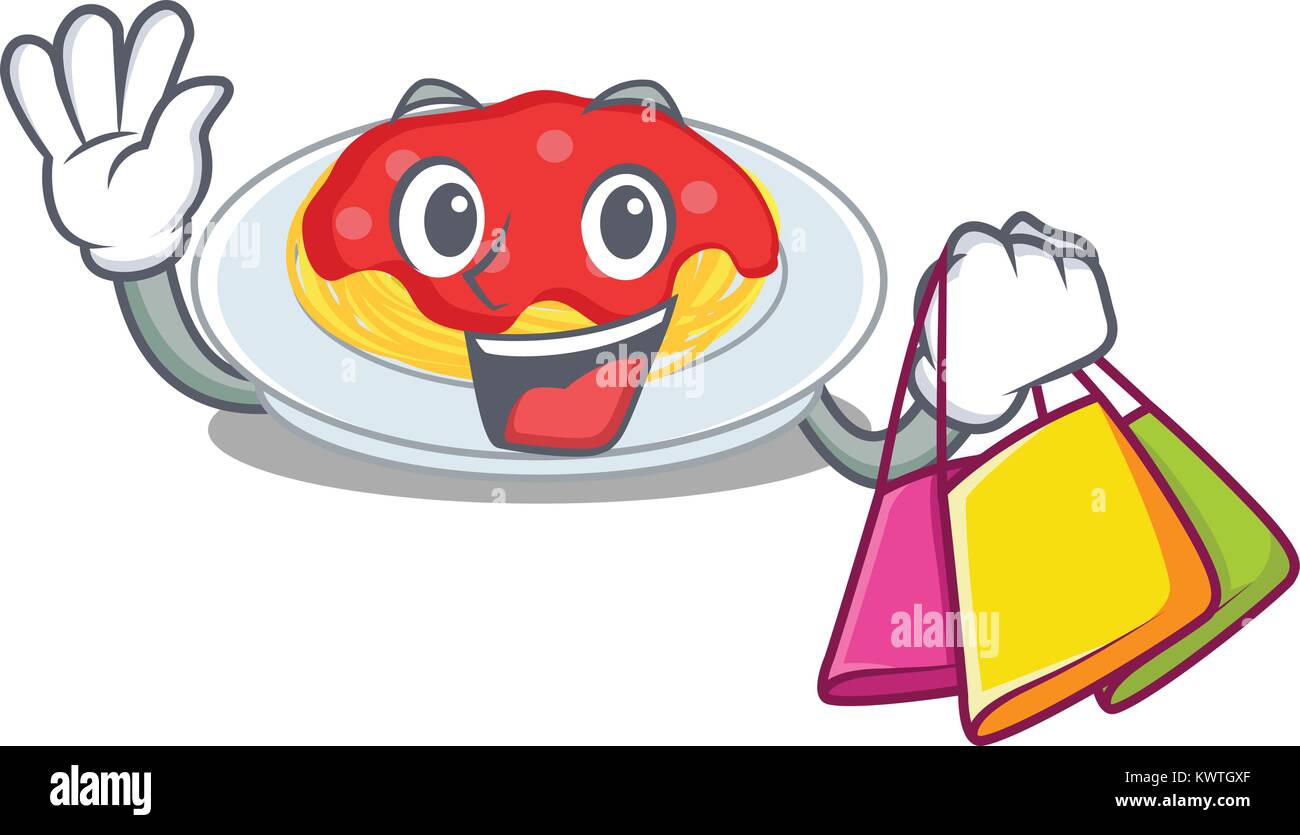 Shopping spaghetti character cartoon style Stock Vector Image & Art - Alamy