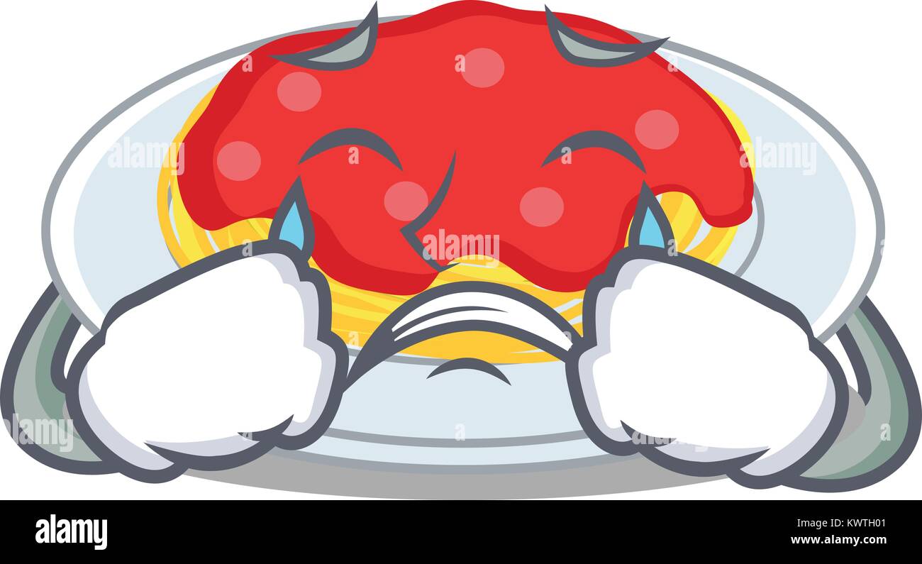Crying spaghetti character cartoon style Stock Vector Image & Art - Alamy