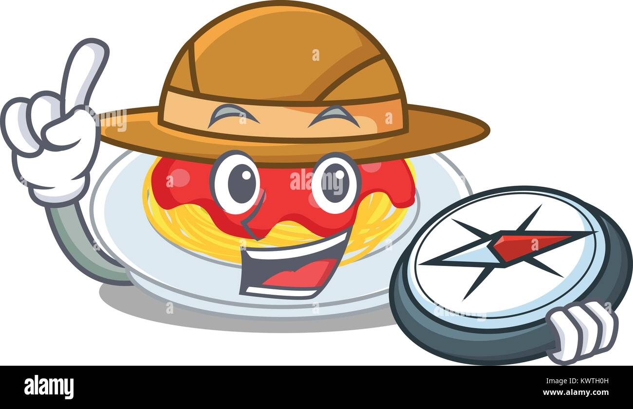 Explorer spaghetti character cartoon style Stock Vector Image & Art - Alamy