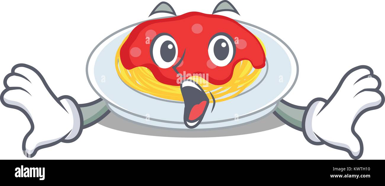 Surprised spaghetti character cartoon style Stock Vector Image & Art ...