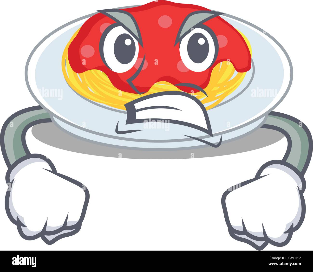 Angry spaghetti character cartoon style Stock Vector Image & Art - Alamy