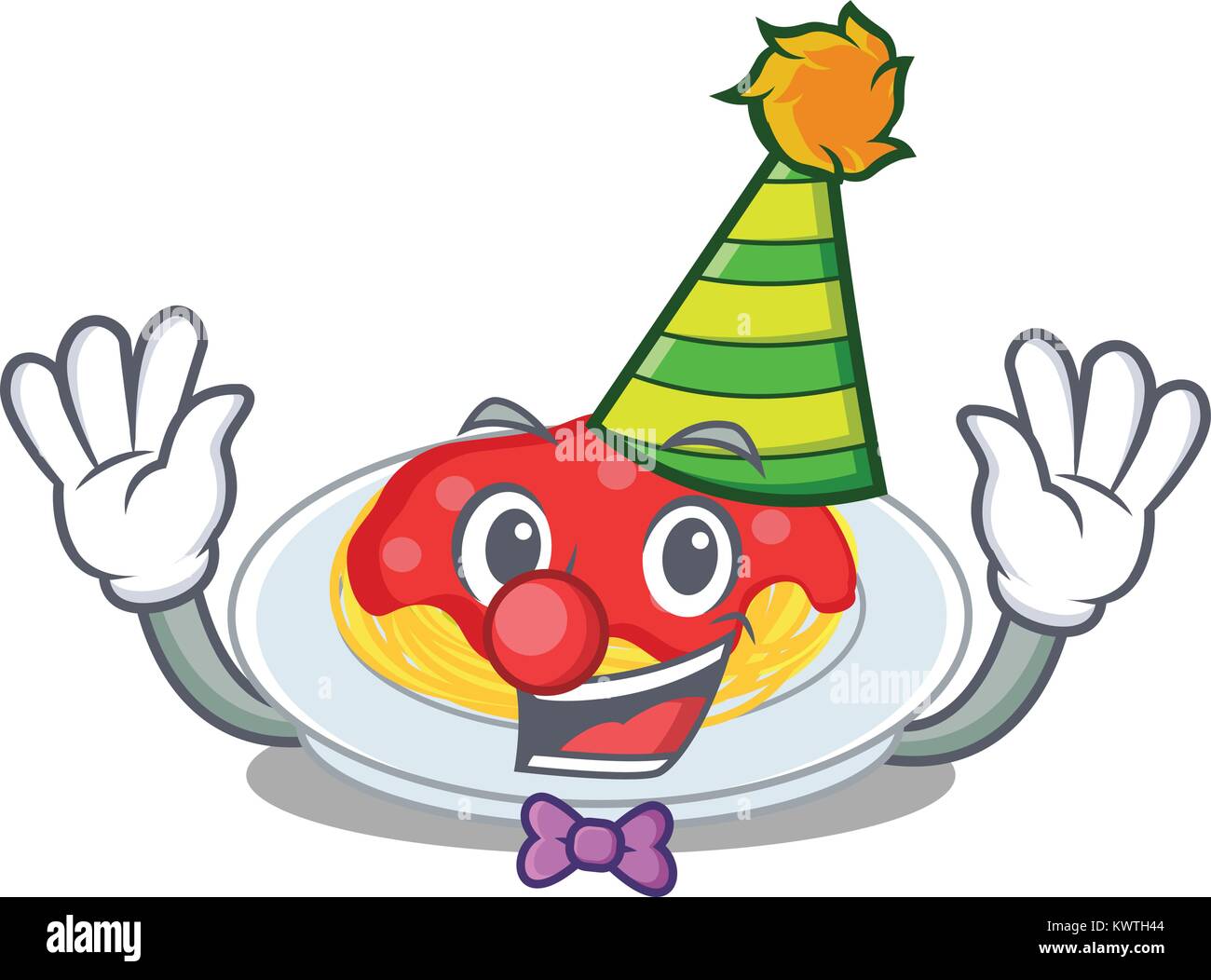 Clown spaghetti character cartoon style Stock Vector Image & Art - Alamy