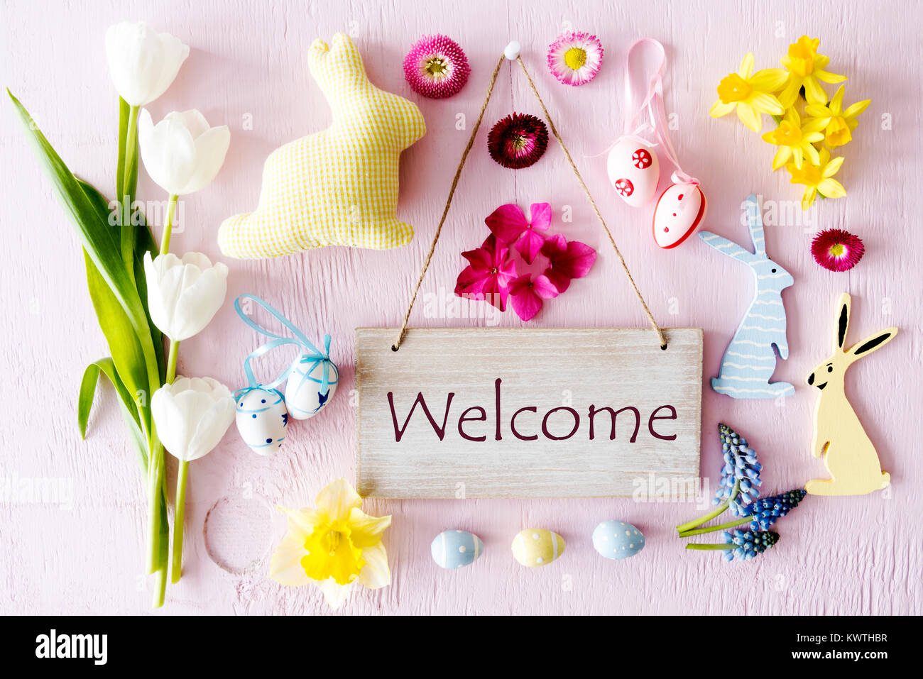 English text welcome spring hi-res stock photography and images - Alamy