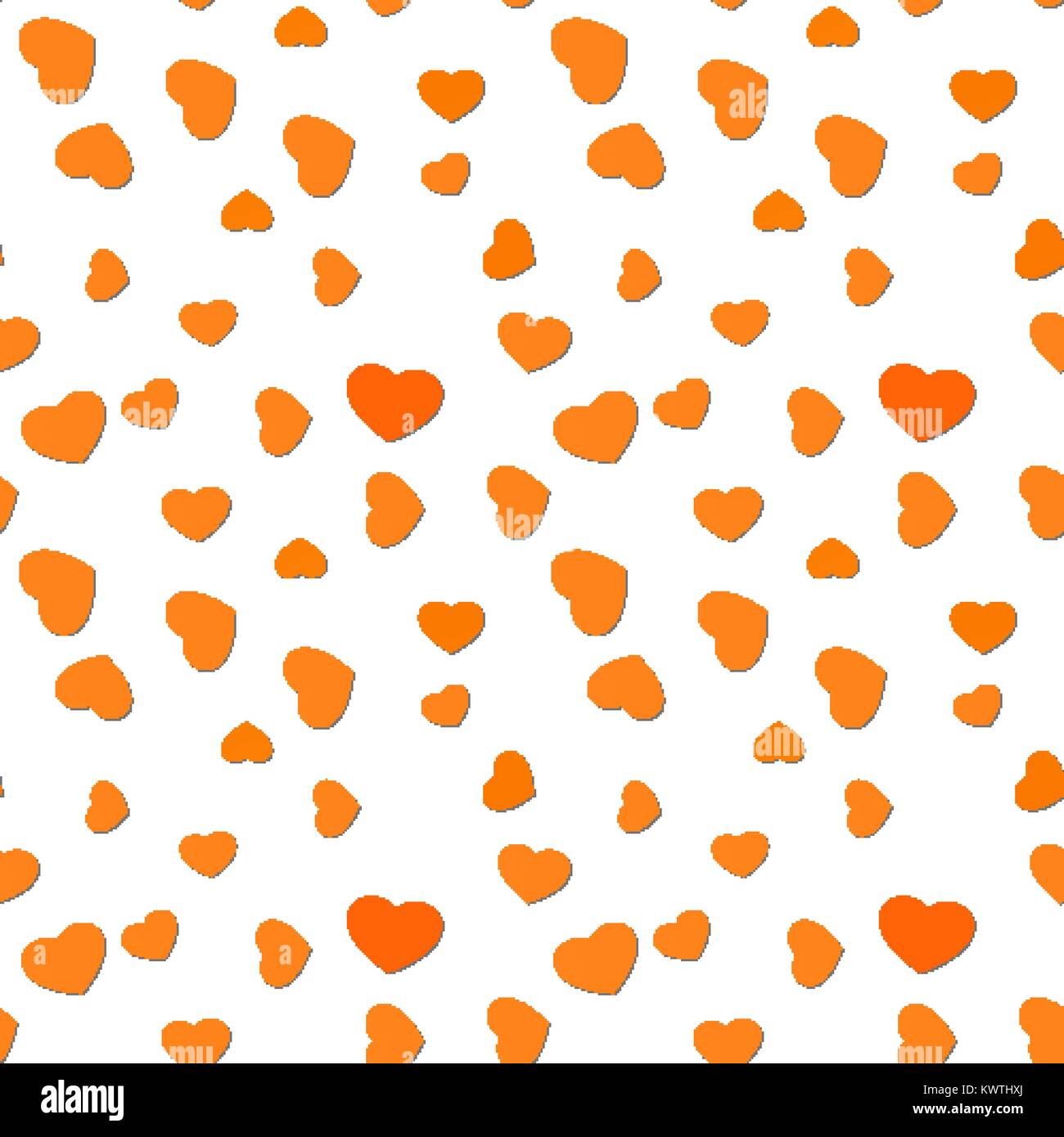 Seamless scattered hearts pattern. Valentines day vivid love background ...