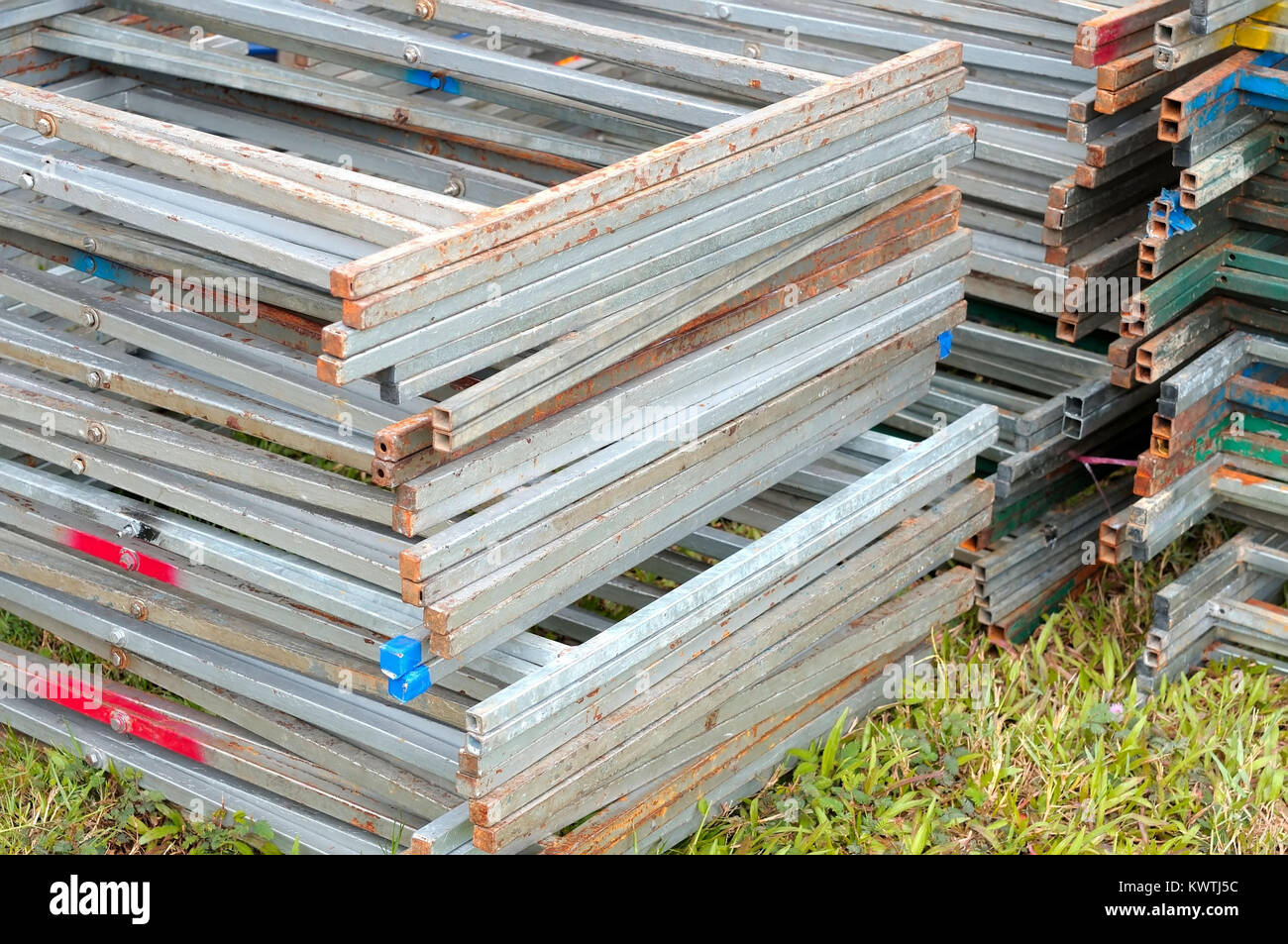 Industrial metal scaffolding used in construction work Stock Photo - Alamy