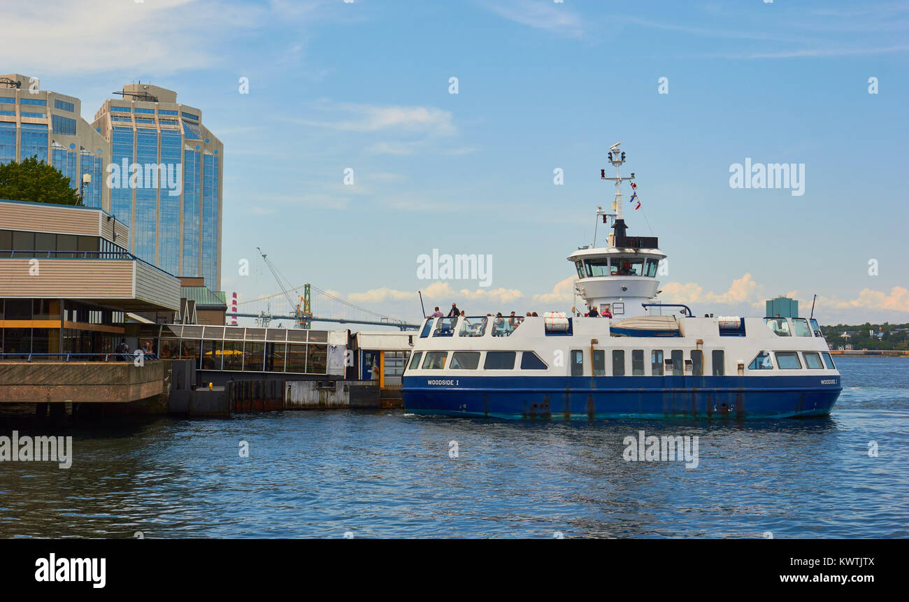 Metro transit passenger ferry arriving in Halifax, Nova Scotia, Canada ...