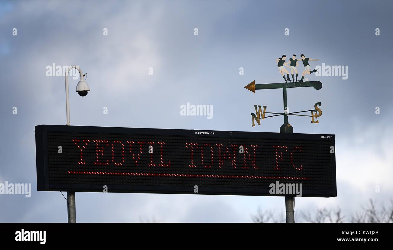 The weathervane at Huish Park home of Yeovil Town Football Club. 01 Jan ...