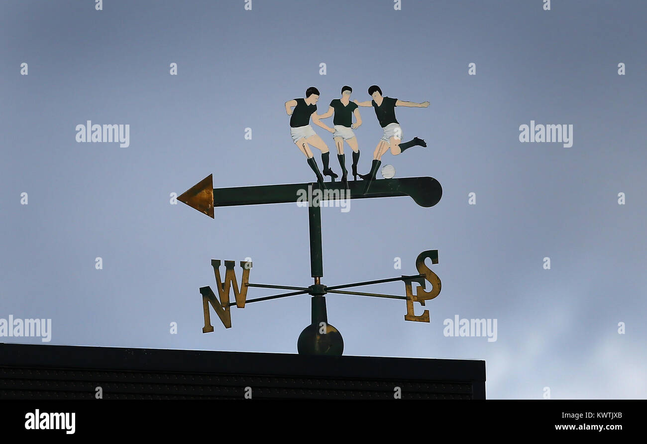 The weathervane at Huish Park home of Yeovil Town Football Club. 01 Jan ...