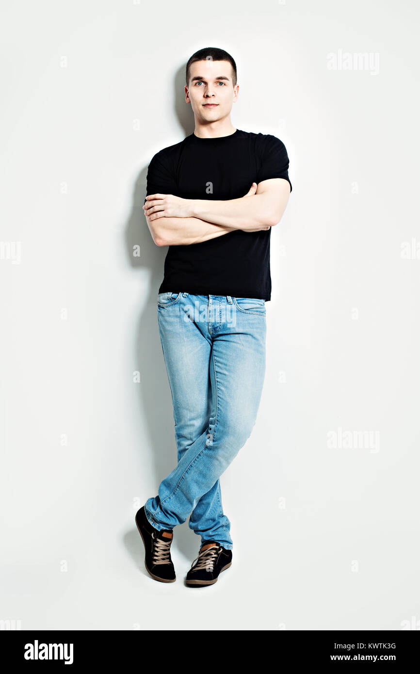 Romantic Nice Man Fashion Portrait Stock Photo - Alamy