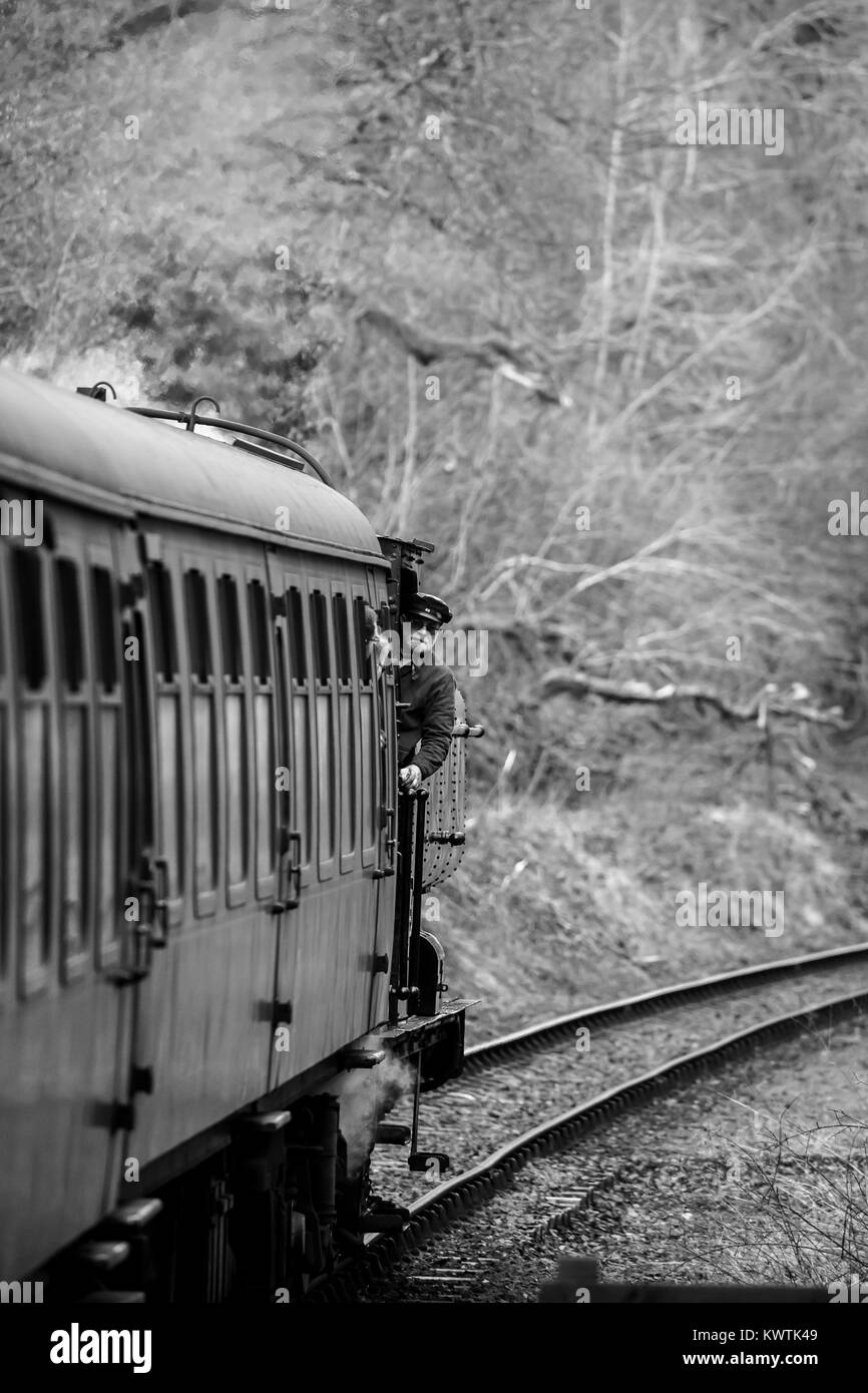 Steam locomotive svr train rail Black and White Stock Photos & Images ...