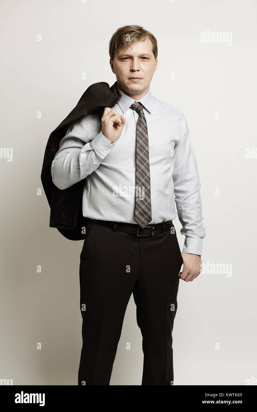 Handsome man, male model in a suit Stock Photo - Alamy