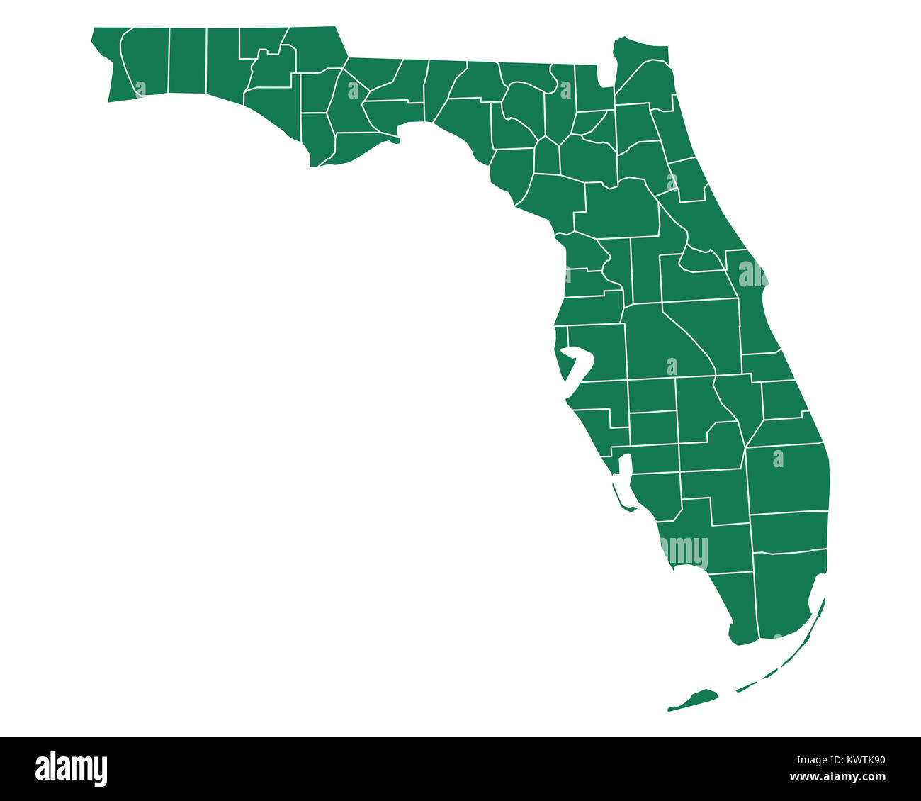 Map of Florida Stock Photo - Alamy