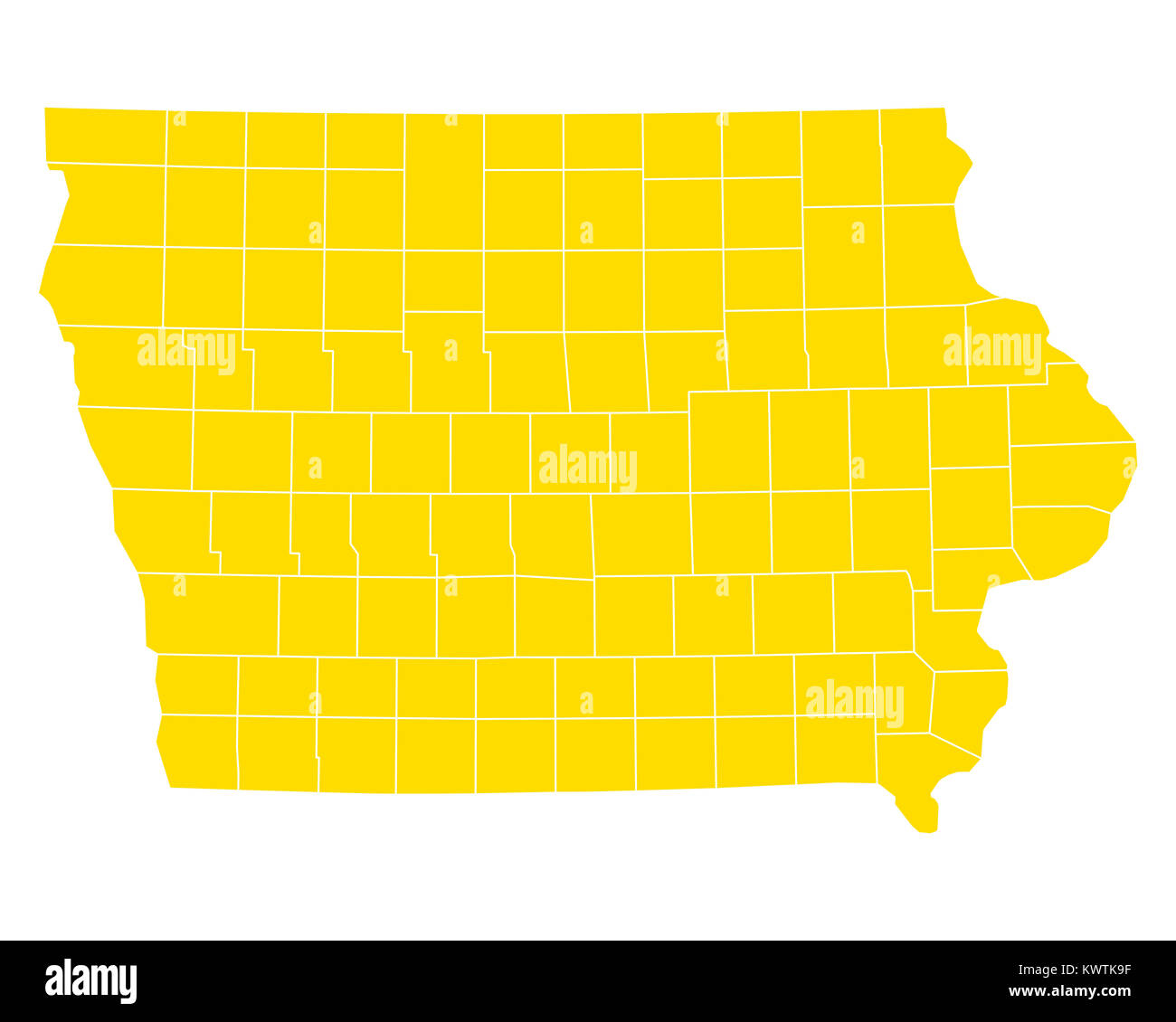 Map of Iowa Stock Photo - Alamy