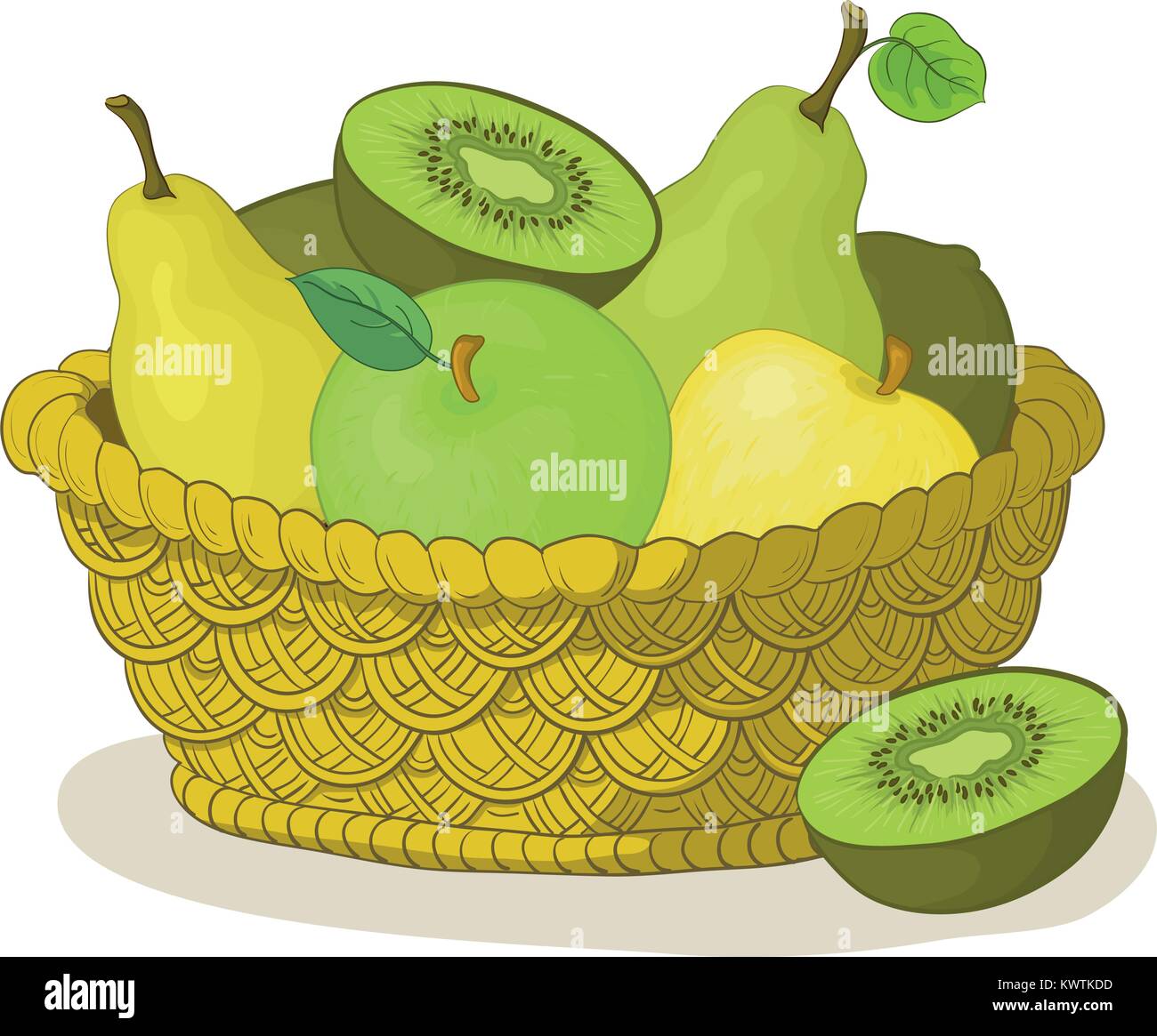 Kiwi basket Stock Vector Images - Alamy
