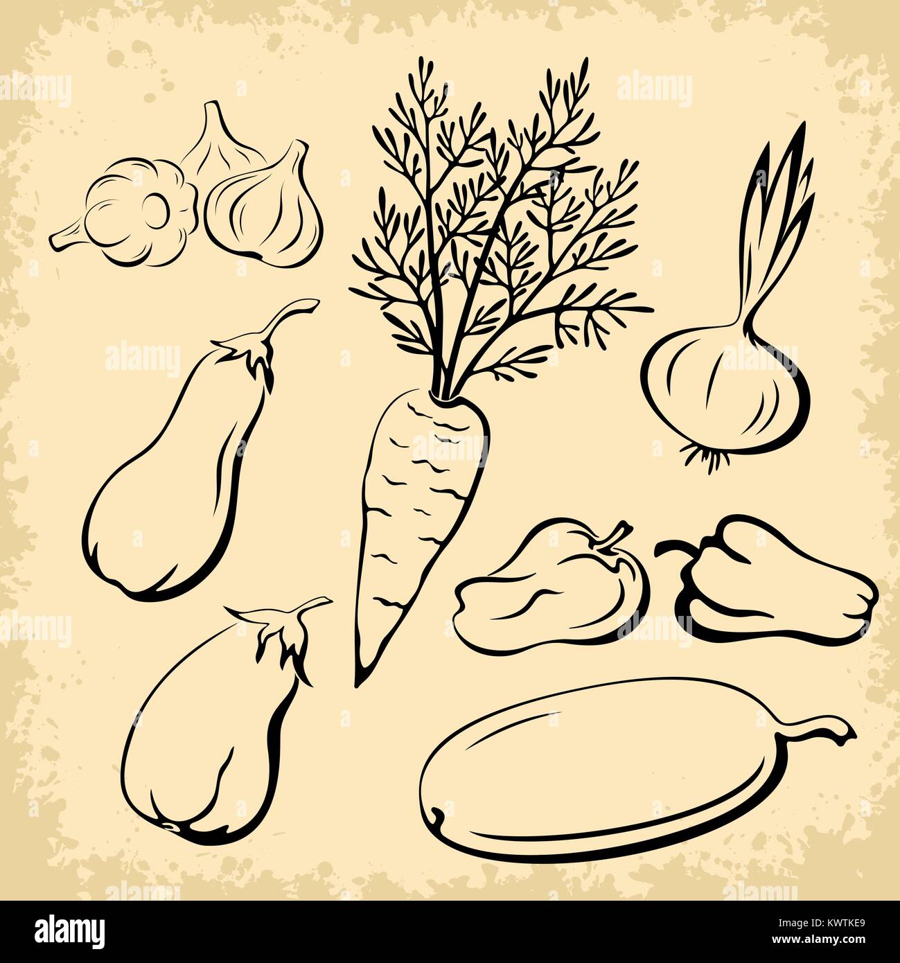 Vegetables Pictograms Set Stock Vector Image & Art - Alamy