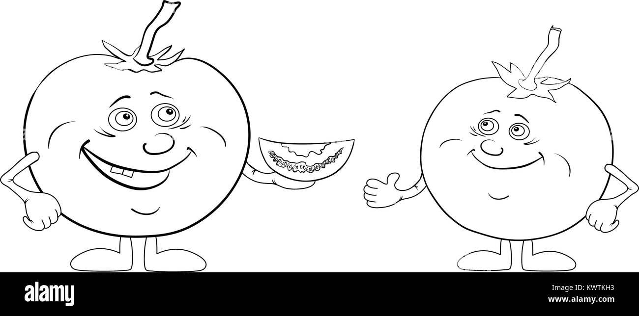 Character tomatoes outline Stock Vector Image & Art - Alamy