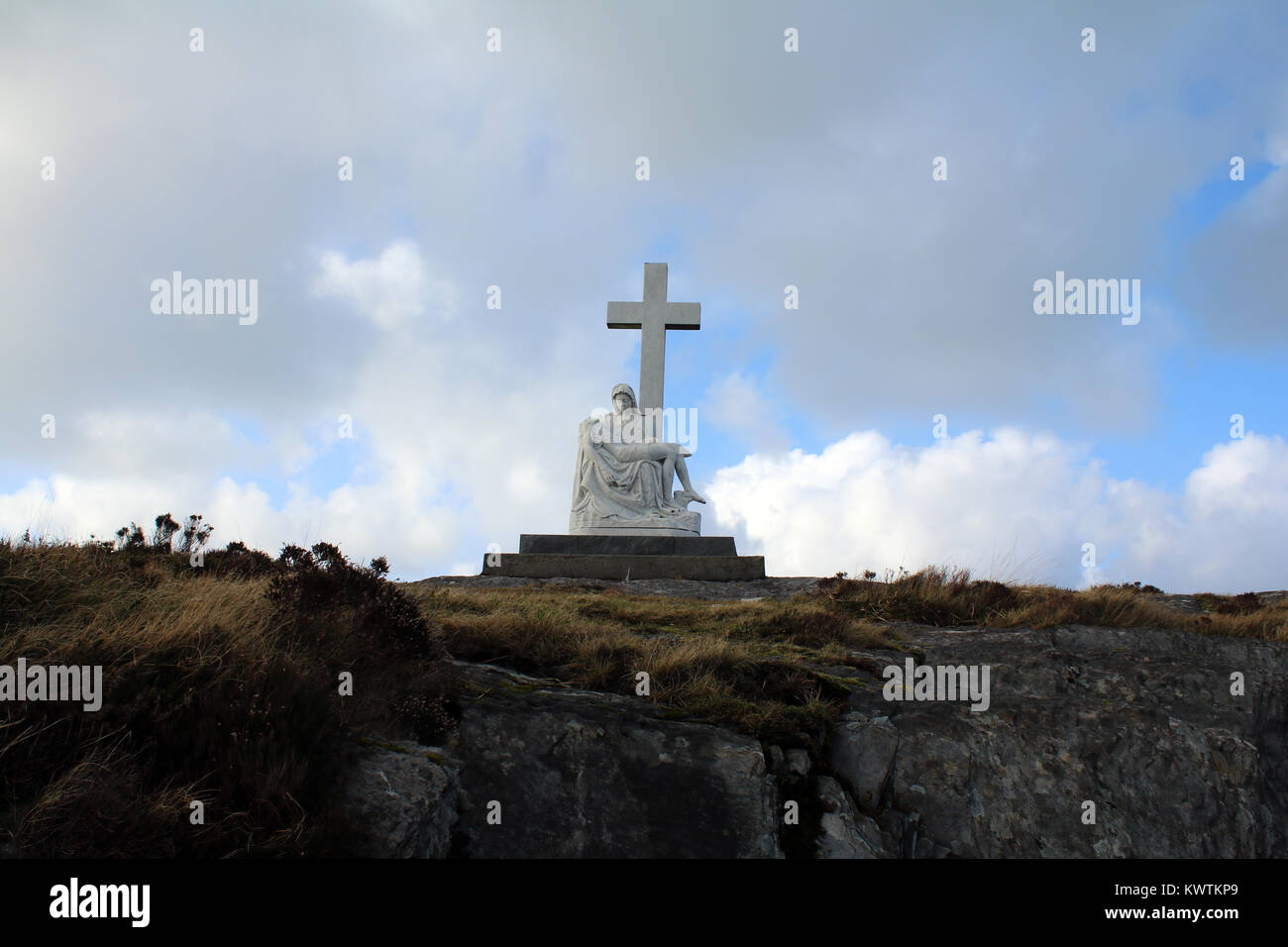 White Cross And Statue At The Sheep's Head Near Kilcrohane County Cork ...
