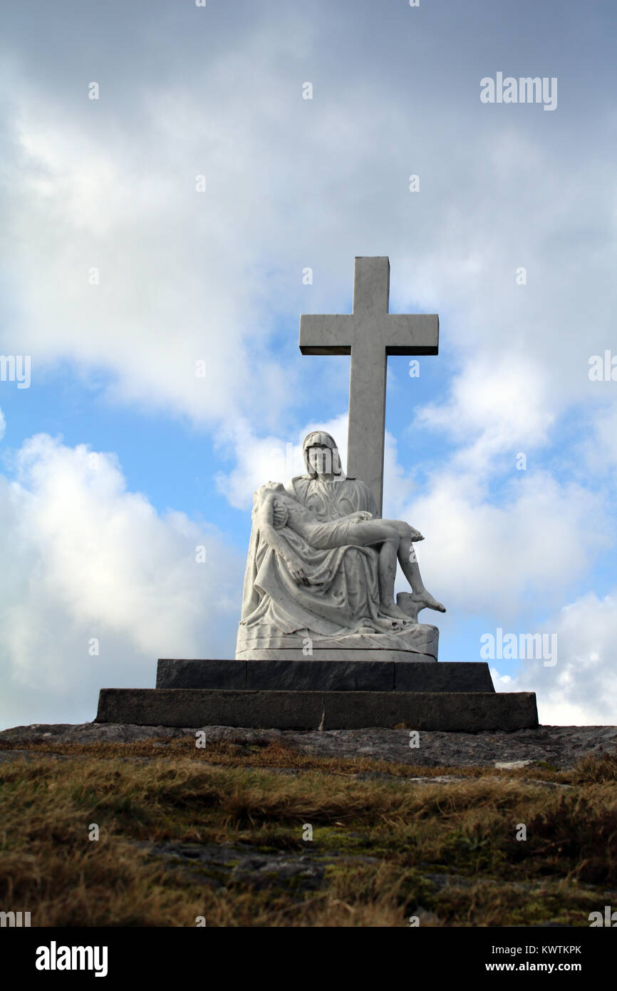 White Cross And Statue At The Sheep's Head Near Kilcrohane County Cork ...