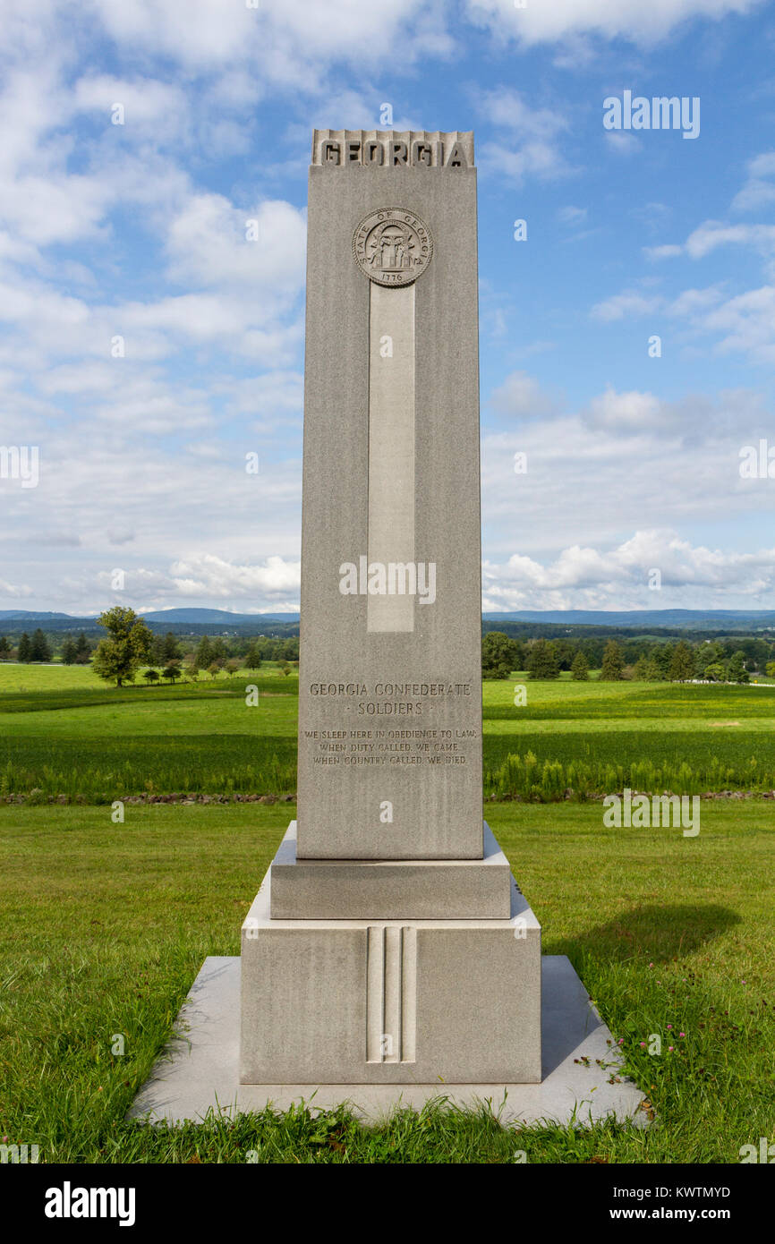 The State of Georgia monument, Gettysburg National Battlefield ...