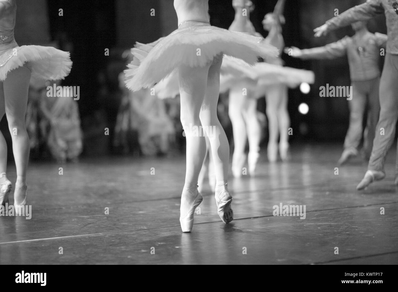 Ballet dancers on stage during a performance in the theater Stock Photo ...