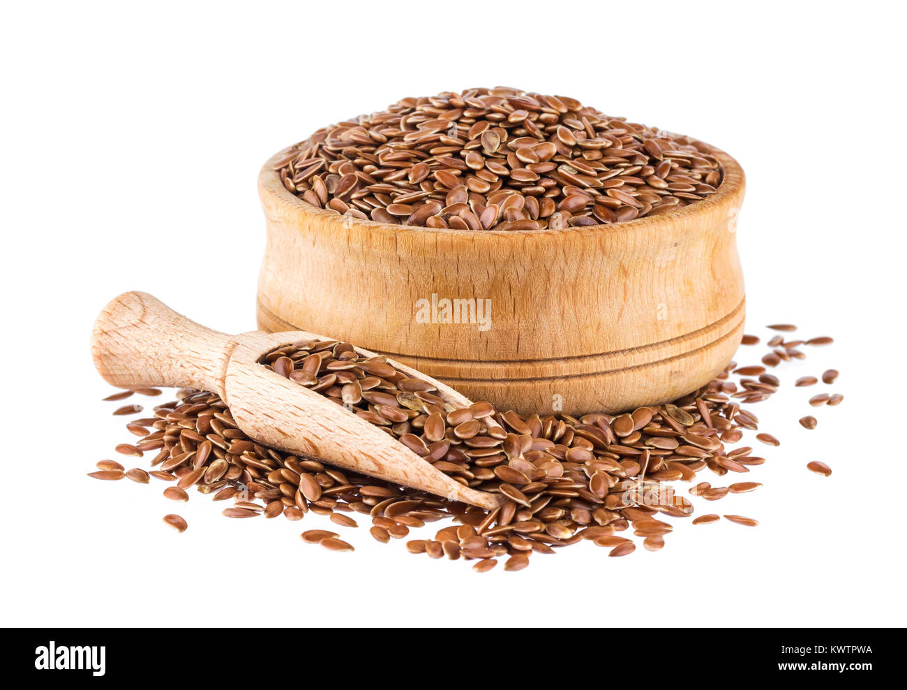 Flax seeds isolated on white background Stock Photo - Alamy