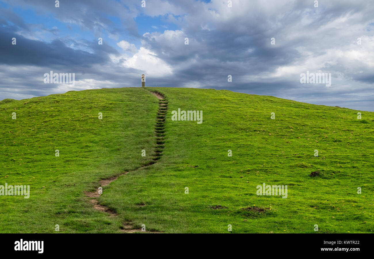small path leading up a green hill Stock Photo - Alamy