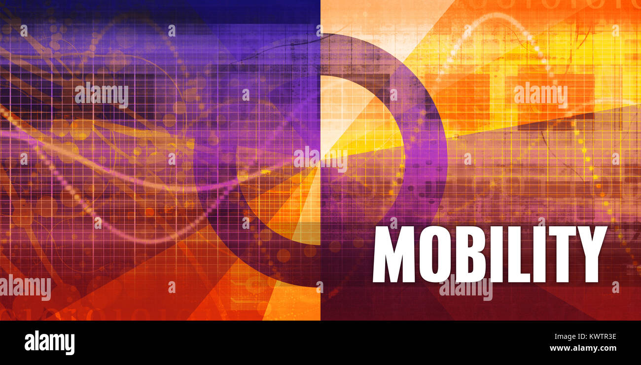 Mobility Focus Concept on a Futuristic Abstract Background Stock Photo ...