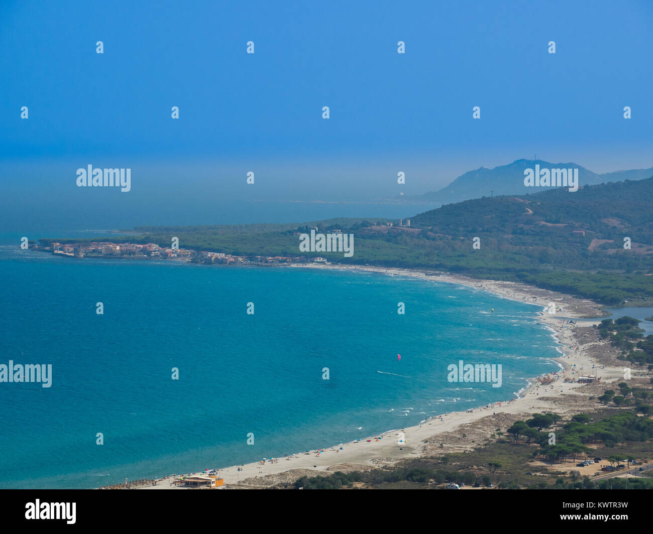 beach landscape at la caletta, sardinia Stock Photo - Alamy