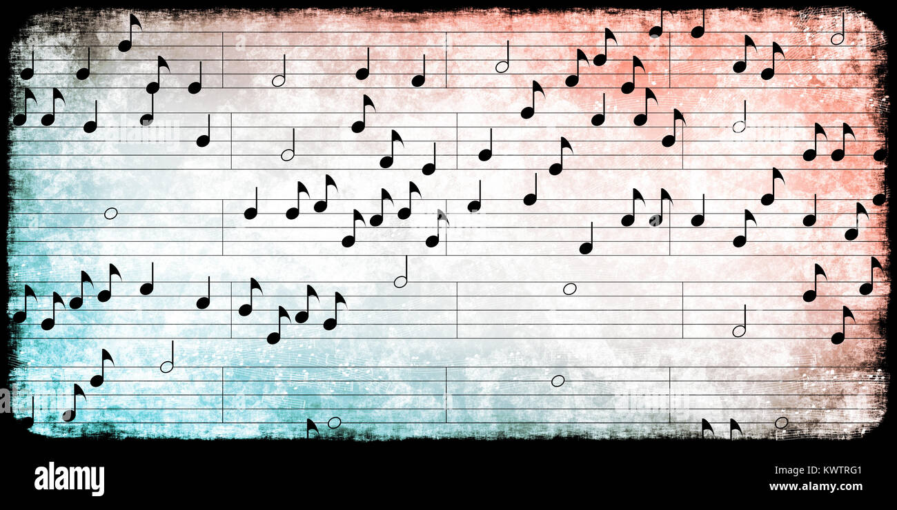 Music notes border musical background hi-res stock photography and ...