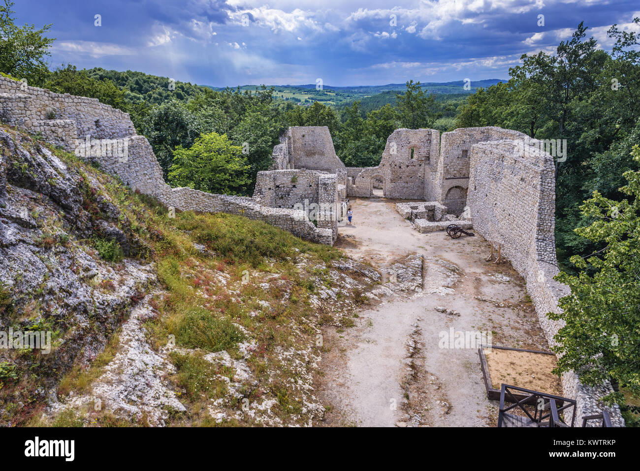 Ruins of castle in Smolen village, part of the Eagles Nests castle ...