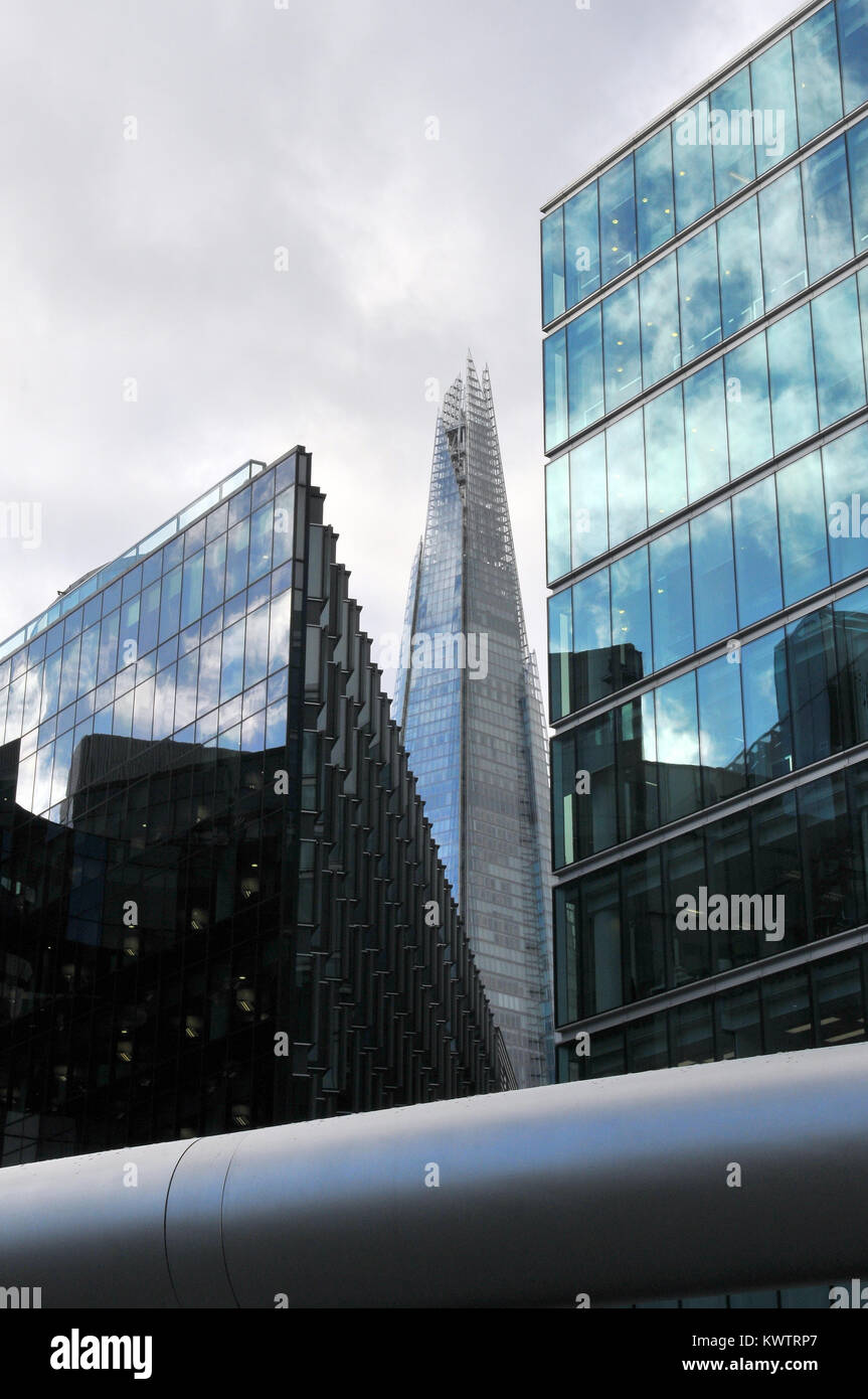 A different or unusual view of the shard from an alternative angle ...