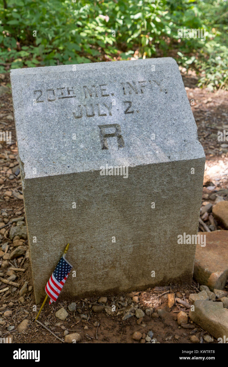 20th maine right flank marker hi-res stock photography and images - Alamy