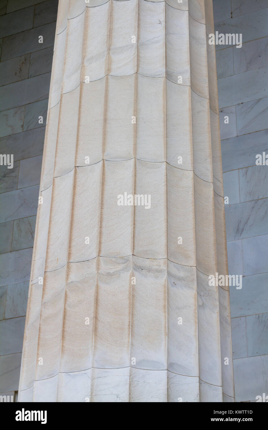 Lincoln Memorial, Washington DC modeled after Greek Doric columns Stock ...