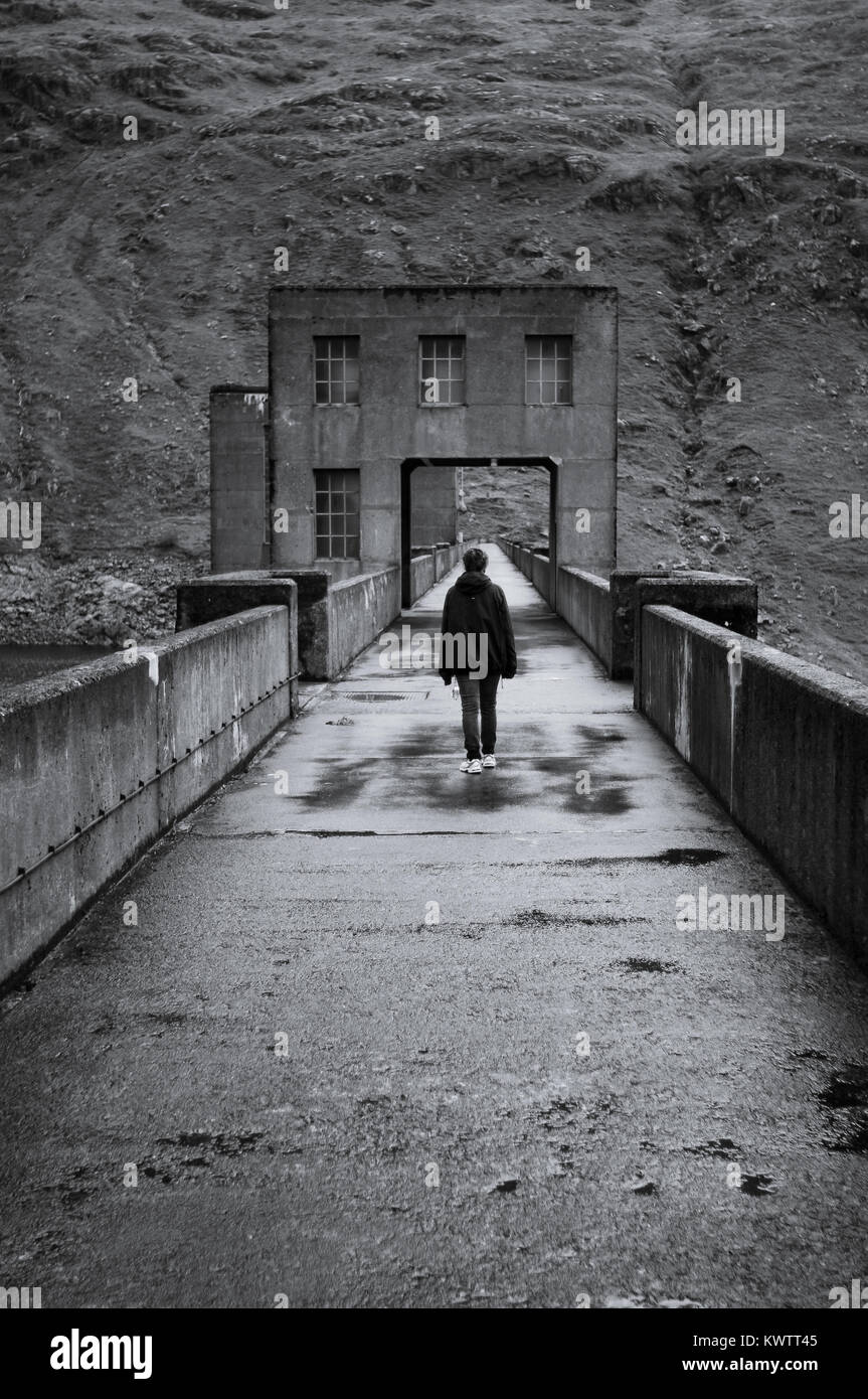Loch Sloy Dam, Scotland, September 30th 2012. Loch Sloy Dam is situated ...