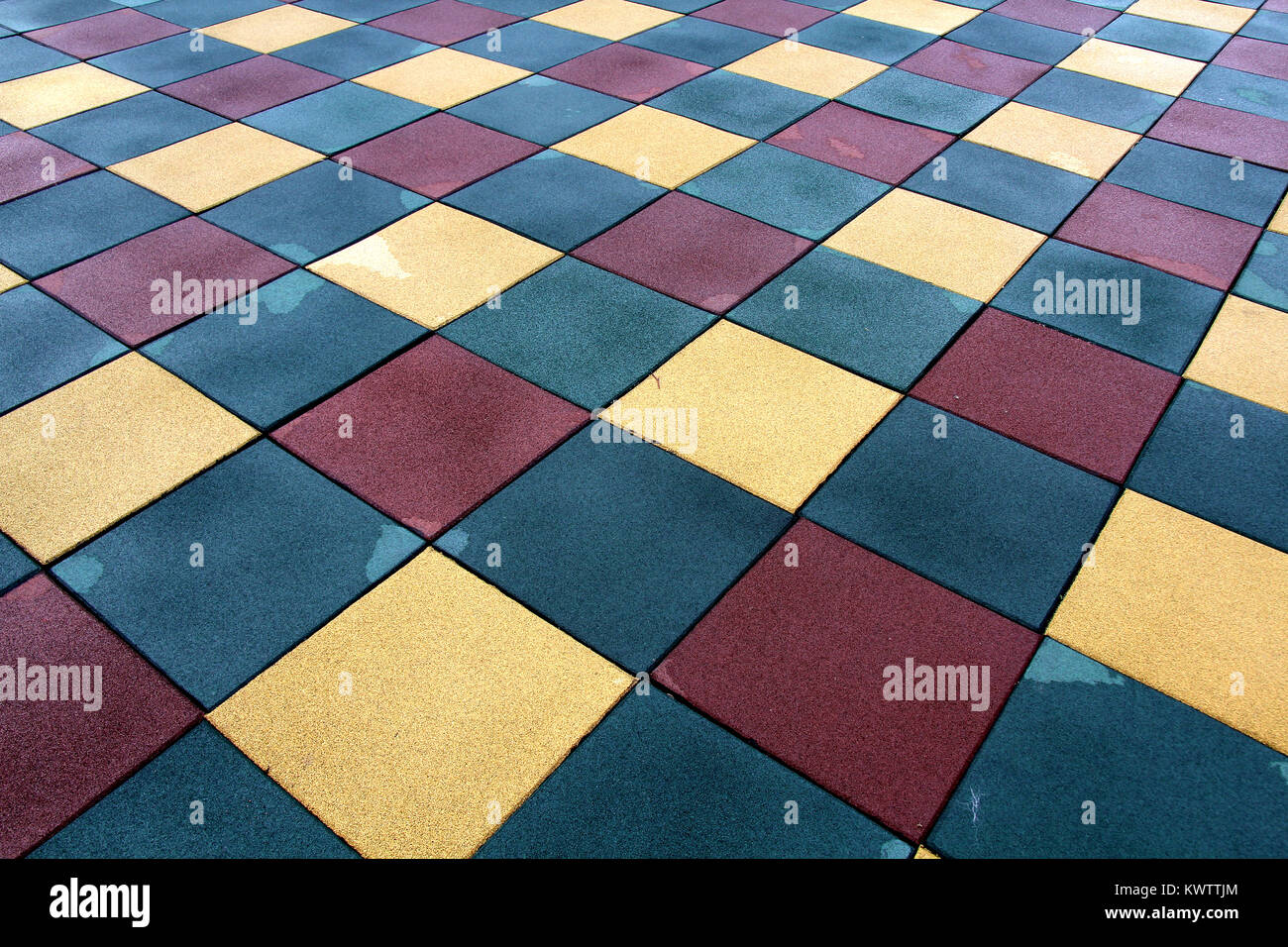 Floor covered with colorful tiles Stock Photo - Alamy