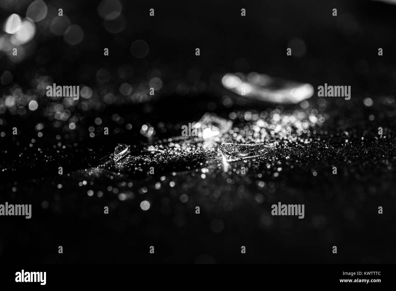 Art background glass pieces Black and White Stock Photos & Images - Alamy