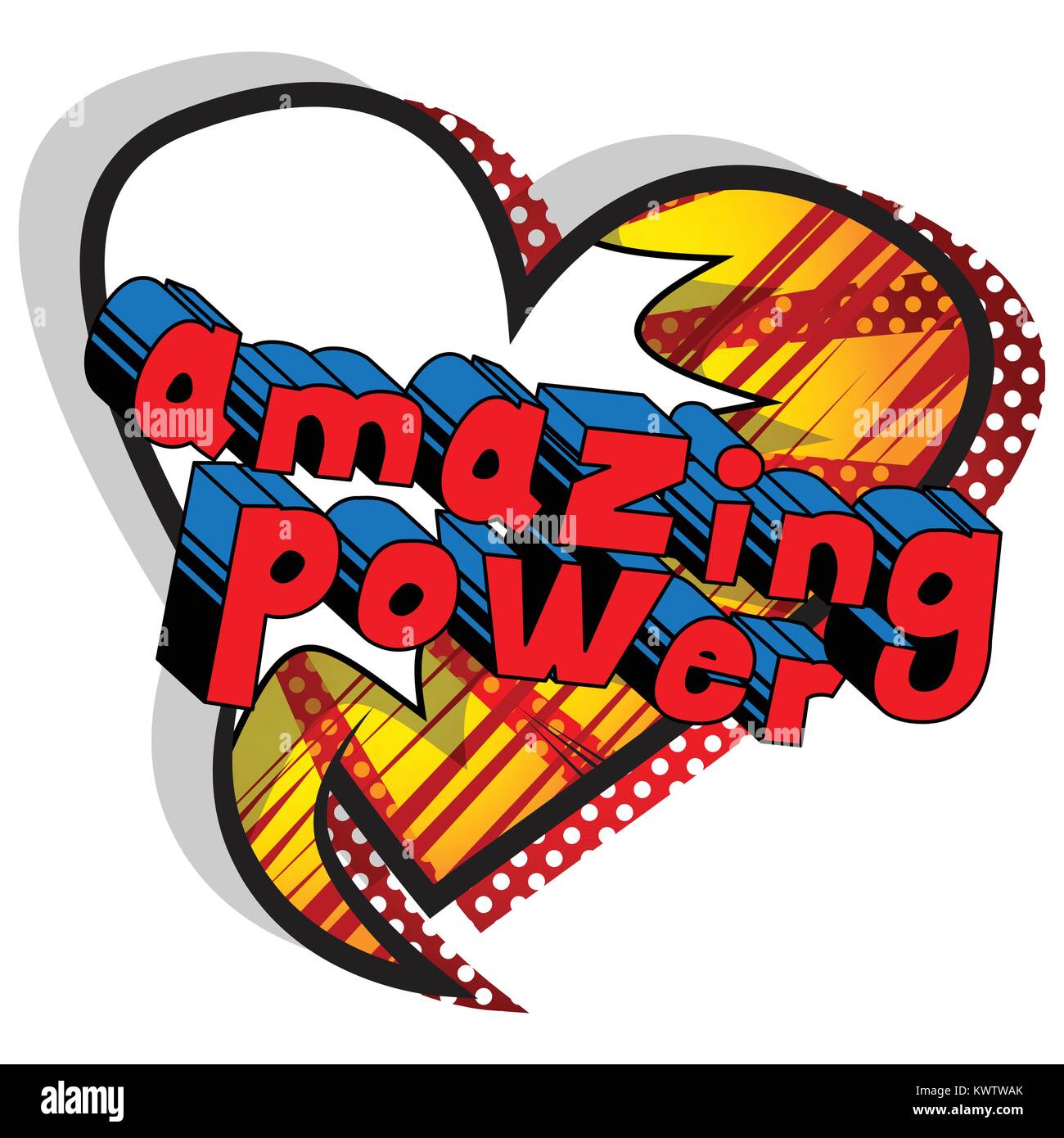 Amazing Power - Comic book style word on abstract background Stock ...
