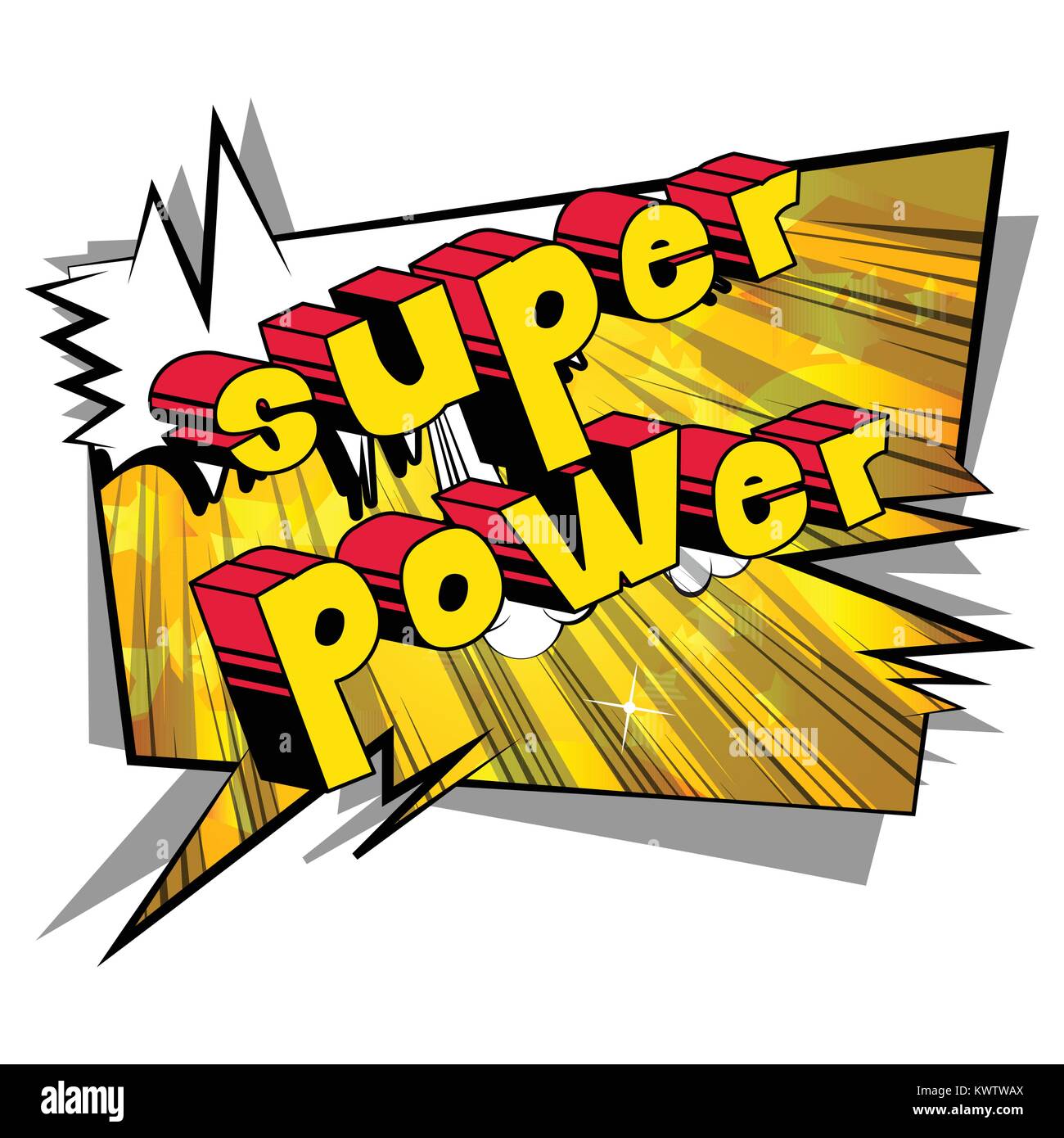 Super Power - Comic book style word on abstract background Stock Vector ...